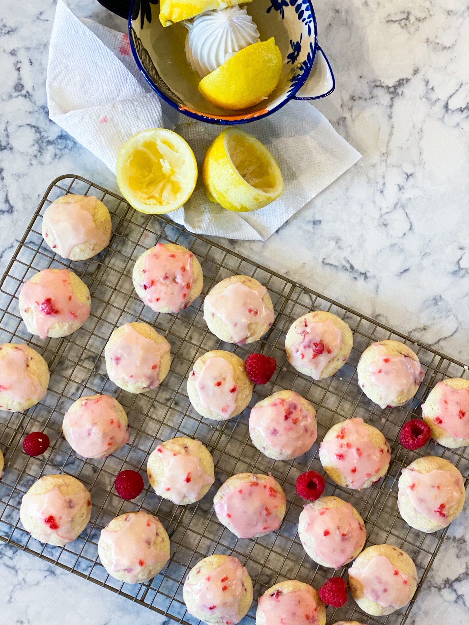 Raspberry Swirl Lemon Ricotta Cookies - DeSocio in the Kitchen